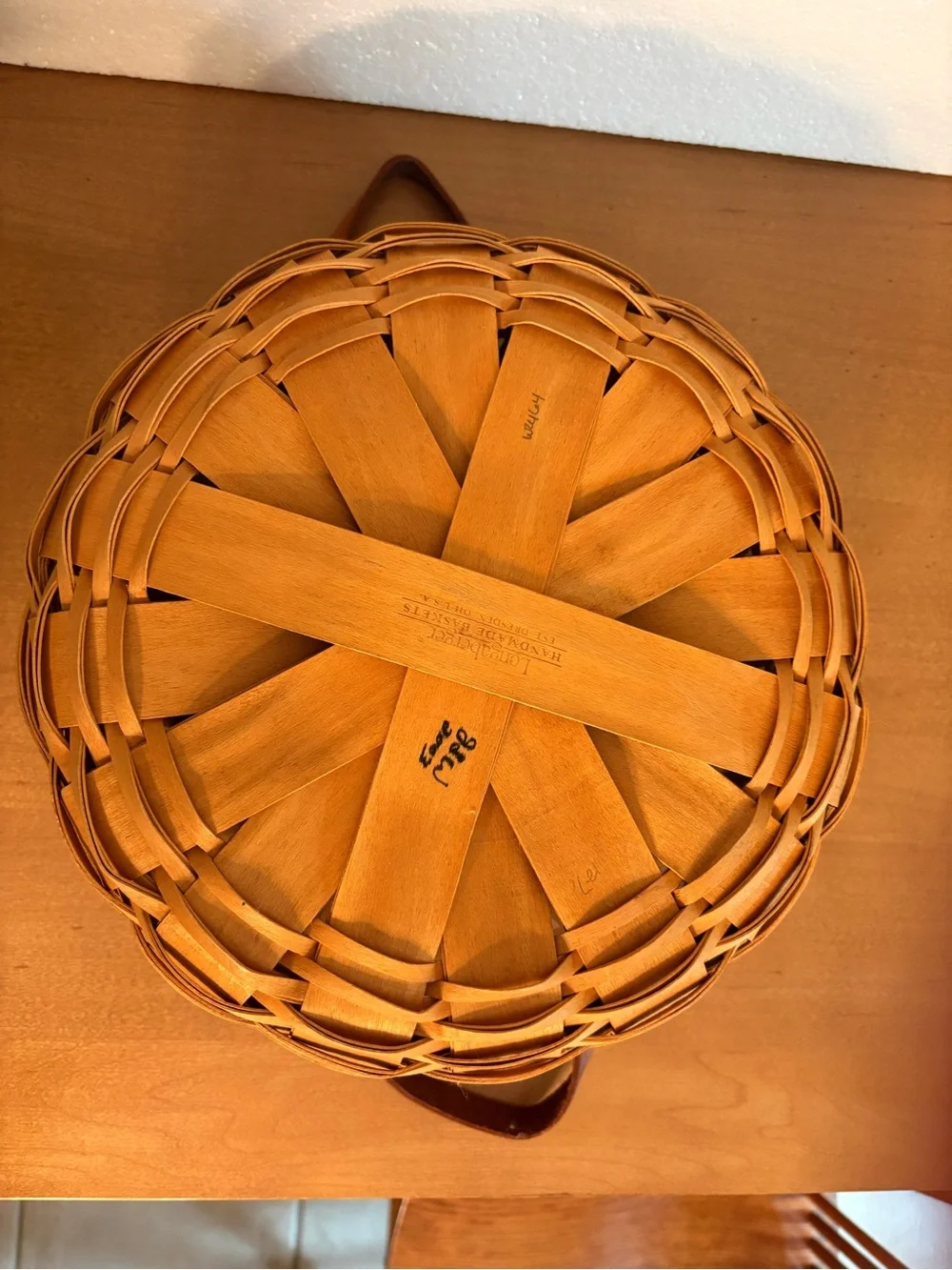 Longaberger | Accents | Longaberger Round Darning Basket With Divided ...